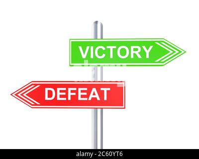 3D render of signboard showing Success and Failure Stock Photo - Alamy