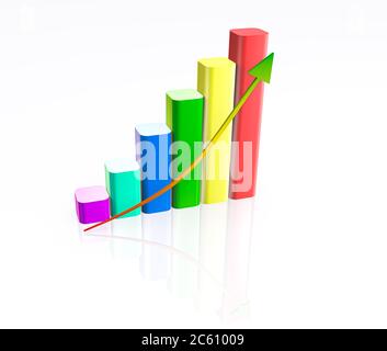 financial growing performance graph illustration Stock Photo - Alamy