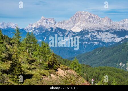 Panorama of the Alpes at the Falcade in Dolomites, Trentino Alto Adige ...