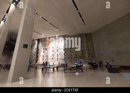 The Last Column Remnants and Slurry Wall in the National 9/11 Memorial ...