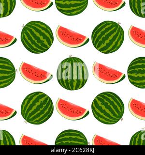 Theme big colored seamless watermelon, bright berry pattern for seal ...