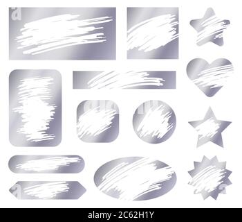 Scratch card game win shape set icons isolated on white background ...