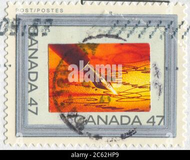 CANADA - CIRCA 2000: stamp printed by Canada, shows Tall Ships in ...