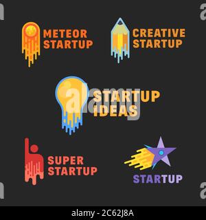 Business startup line icons, signs, vector set, outline illustration ...