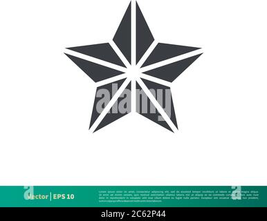 Simple Star Shape Icon Vector Logo Template Illustration Design ...