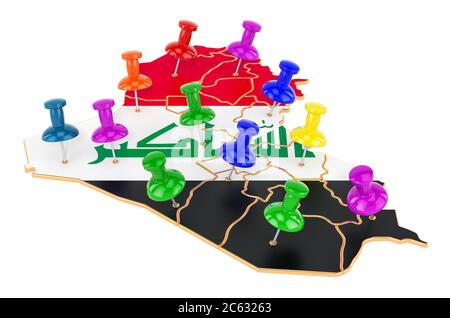 Map Iraq on white background. Iraq Map Outline. Iraq vector map with ...