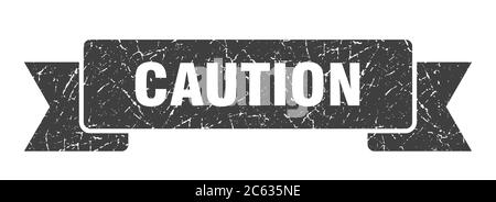 caution ribbon. caution grunge band sign. caution banner Stock Vector ...