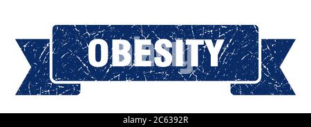 obesity ribbon. obesity grunge band sign. obesity banner Stock Vector ...