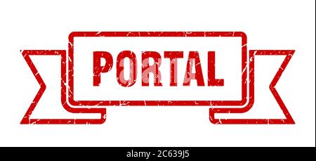 portal ribbon. portal grunge band sign. portal banner Stock Vector ...