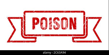 poison ribbon. poison grunge band sign. poison banner Stock Vector ...