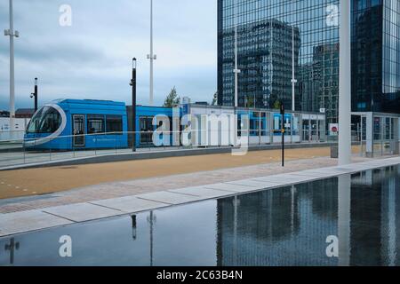 Centenary Square and tram stop in the centre of Birmingham, UK Stock ...