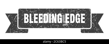 bleeding edge ribbon. bleeding edge grunge band sign. bleeding edge ...