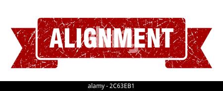 alignment ribbon. alignment grunge band sign. alignment banner Stock ...