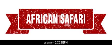 african safari ribbon. african safari grunge band sign. african safari ...