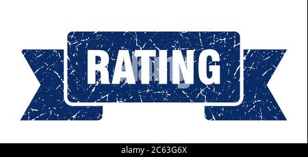rating ribbon. rating grunge band sign. rating banner Stock Vector ...