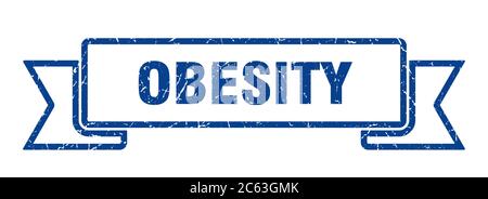 obesity ribbon. obesity grunge band sign. obesity banner Stock Vector ...