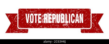 republican grunge ribbon. republican sign. republican banner Stock ...