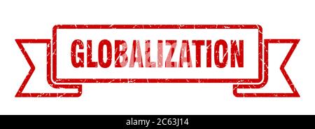 globalization ribbon. globalization grunge band sign. globalization ...