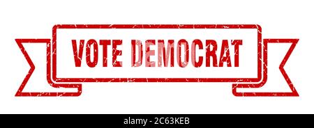 democrat grunge ribbon. democrat sign. democrat banner Stock Vector ...