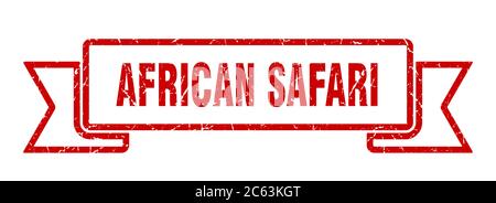 african safari ribbon. african safari grunge band sign. african safari ...