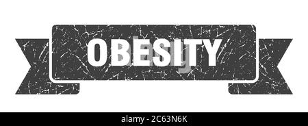 obesity ribbon. obesity grunge band sign. obesity banner Stock Vector ...