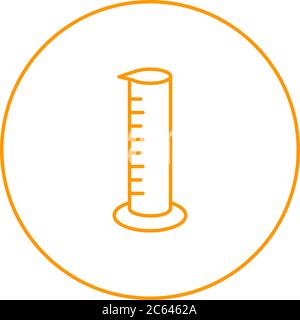 Unique Graduated Cylinder Vector Line Icon Stock Vector Image & Art - Alamy