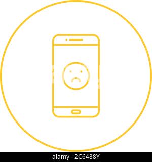Unique Sad Face Vector Line Icon Stock Vector Image & Art - Alamy