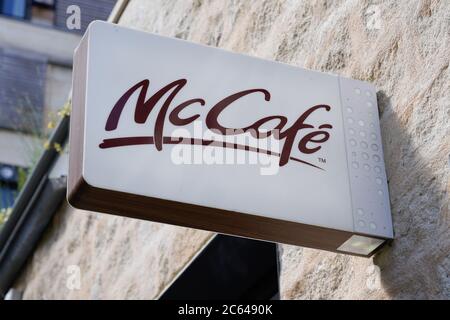 McDonald's McCafe shop front and signage Stock Photo - Alamy