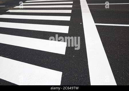 Zebra crossing without anyone crossing it Stock Photo - Alamy