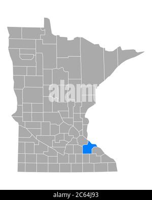 Map of Goodhue in Minnesota Stock Photo - Alamy