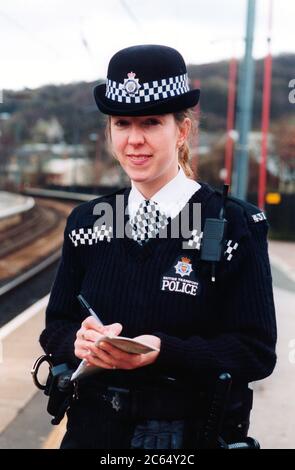 British transport police officer on tube train underground Stock Photo ...