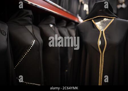 The abaya "cloak" sometimes also called an aba, is a simple, loose over ...