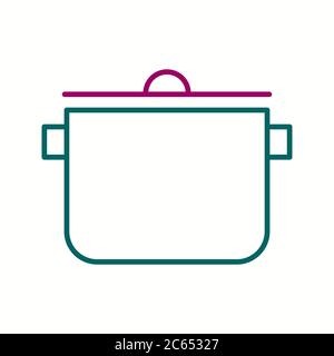 Unique Cooking Pot Vector Line Icon Stock Vector Image & Art - Alamy