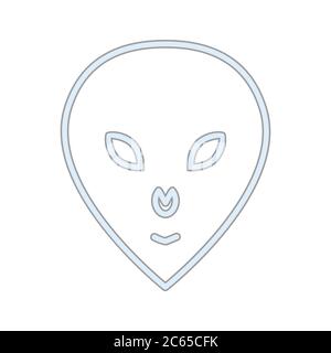 Unique Alien Face Vector Line Icon Stock Vector Image & Art - Alamy