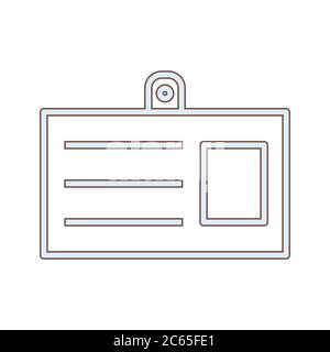 Unique Pass Card Vector Line Icon Stock Vector Image & Art - Alamy