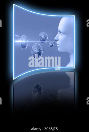 Pollen allergy concept made in 3d software Stock Photo - Alamy