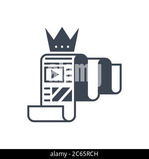 High Quality Content Vector Glyph Icon Stock Vector Image & Art - Alamy