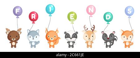 Cute cartoon group of children. Diversity and inclusion clip art ...