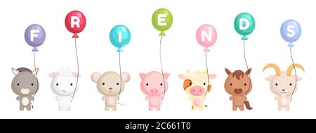 Cute cartoon group of children. Diversity and inclusion clip art ...