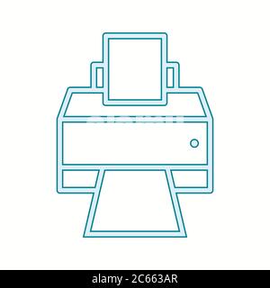 Unique Printer Vector Line Icon Stock Vector Image & Art - Alamy