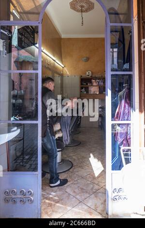 Morocco. Marrakech. Barber Stock Photo - Alamy