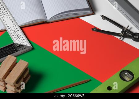 Architect with flag on background - Oman Stock Photo - Alamy