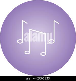Unique Musical Notes Vector Line Icon Stock Vector Image & Art - Alamy