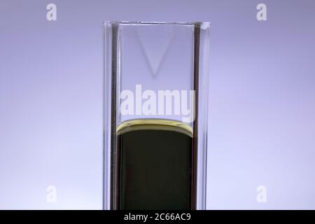 SCIENCE, PHYSICS, MERCURY. Mercury in a cuvette of 10mm horizontal size ...