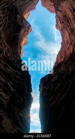 Gigantic crevice, big canyon in Argentina Stock Photo - Alamy