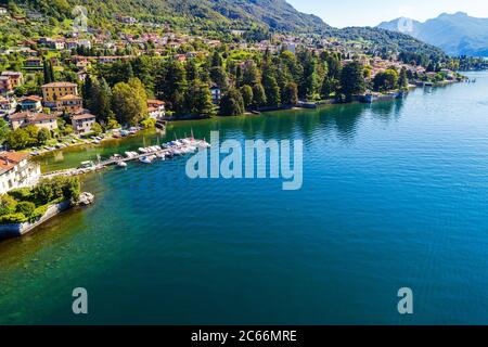 Aerial view of the ancient village, Lierna, Lake Como Stock Photo - Alamy