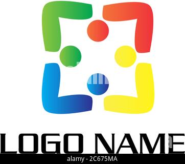 Vector sign Colorful Teamwork rainbow Stock Vector Image & Art - Alamy