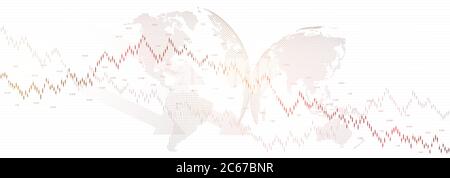 Trading background, wallpaper. Financial candlestick chart, support and ...