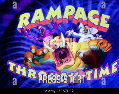 Rampage Through Time - Sony Playstation 1 PS1 PSX - Editorial use only ...
