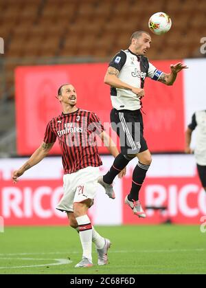 Leonardo Bonucci (AC Milan) during the Serie A football match between Juventus FC and AC Milan ...